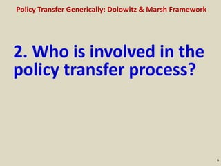 Transfer of transport planning policies from developed to developing ...