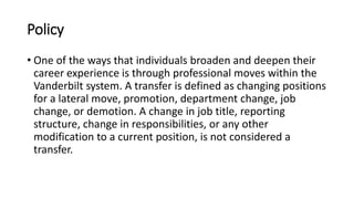 TRANSFER POLICY | PPT