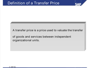 Transfer pricing in sap | PDF
