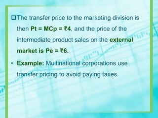 Pricing Strategies;Transfer pricing- managerial economics | PPTX