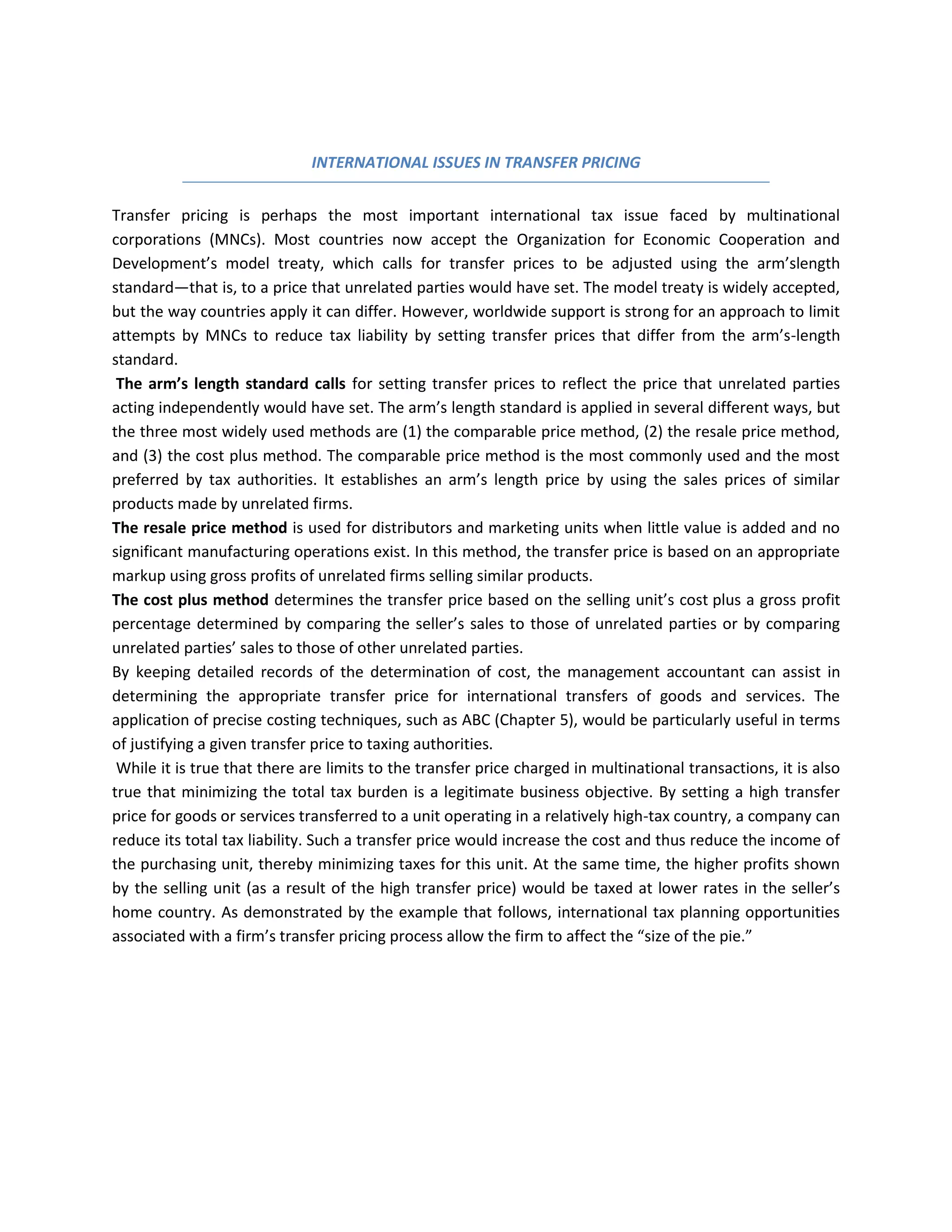 TRANSFER PRICING | PDF