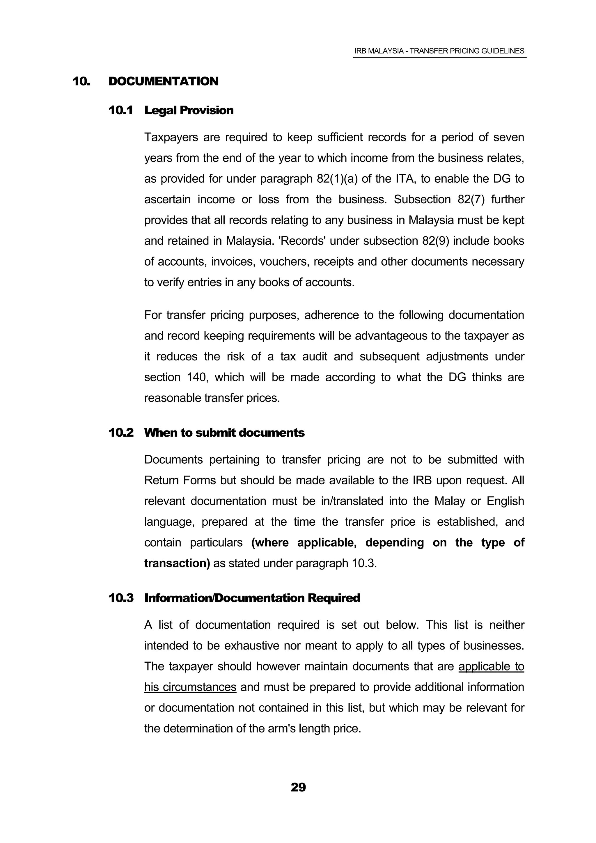 Transfer Pricing Guidelines Malaysia | PDF