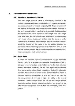 Transfer Pricing Guidelines Malaysia | PDF