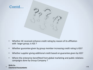 Transfer pricing_Intra group service | PPTX