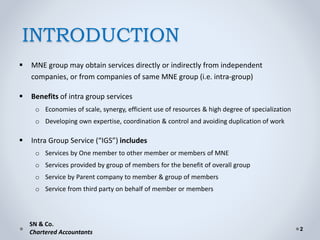 Transfer pricing_Intra group service | PPTX