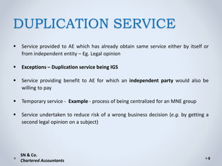 Transfer pricing_Intra group service | PPTX