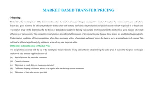 transfer pricing it contains about objectives , types, features ...