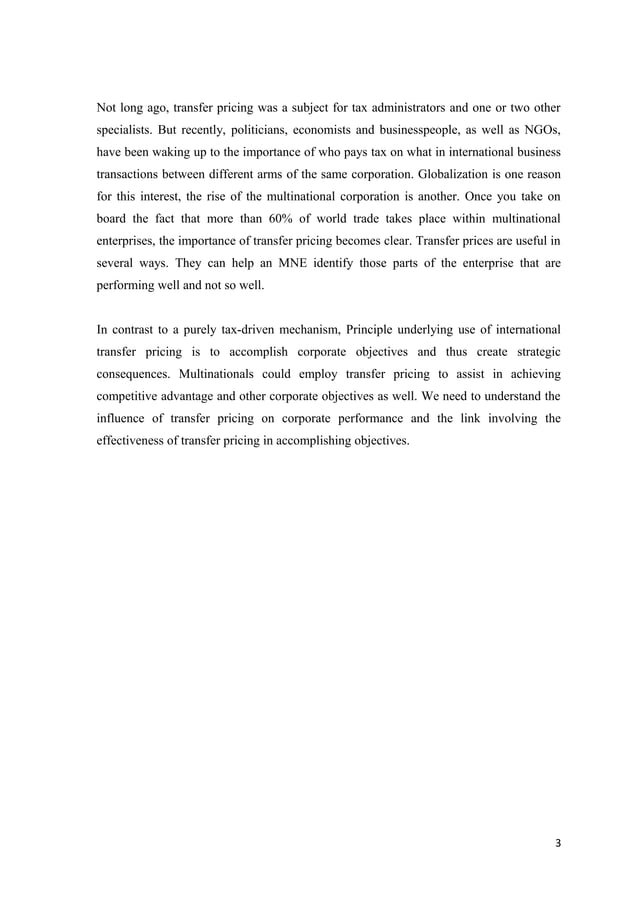 Transfer pricing practices | PDF