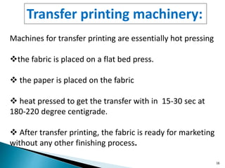 Transfer printing ppt | PPT
