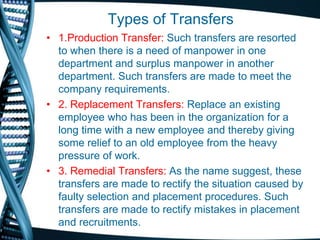 Transfer & promotion power point | PPT