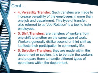 Transfer & promotion power point | PPT