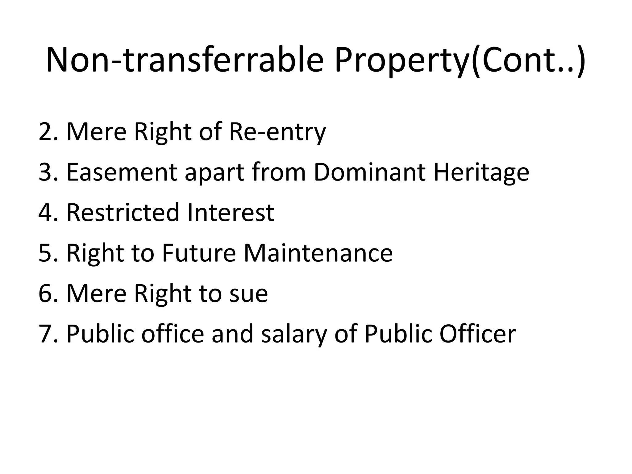 Transferrable and non transferrable property | PPTX