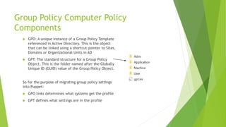 Puppet Camp East, Converting Group Policy settings to Puppet manifests ...