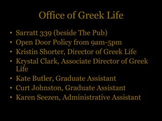 Vanderbilt Transfer Students: Greek Life Presentation | PPTX