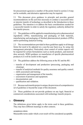 Transfer technologypharmaceuticalmanufacturingtrs961annex7[1] | PDF