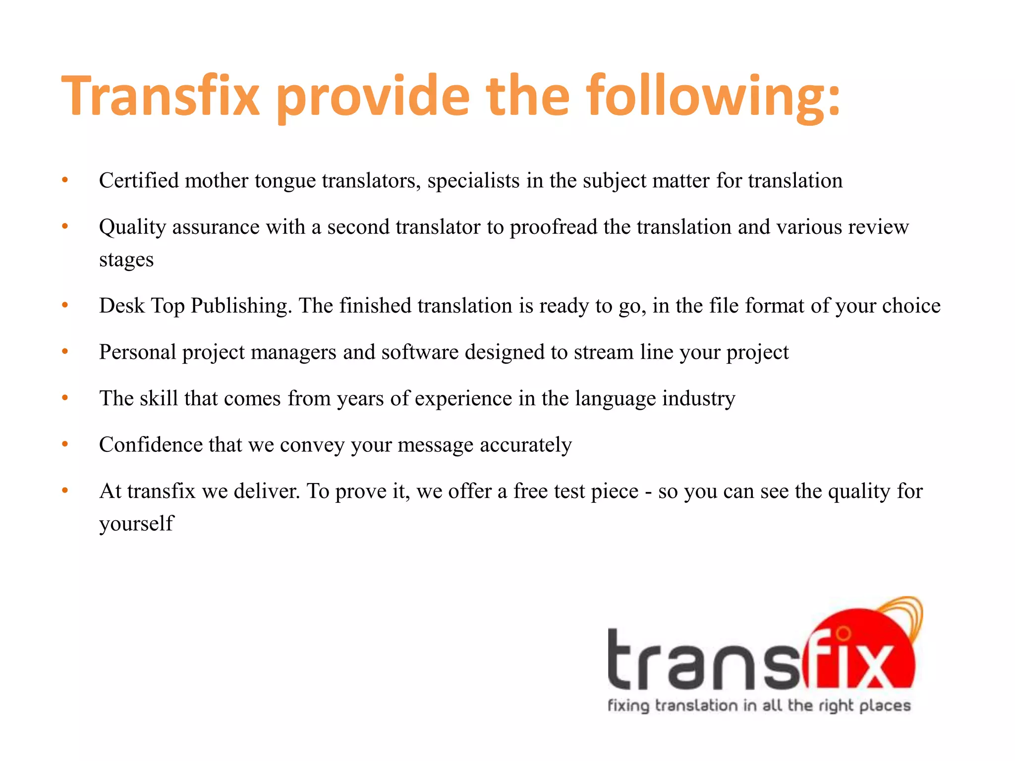 Transfix | PPT