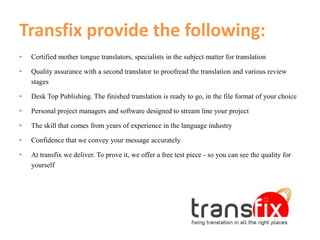 Transfix | PPT