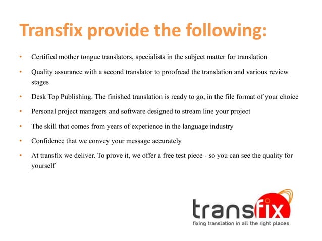 Transfix | PPT