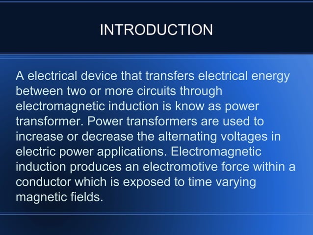 Transfomer parts | PPT