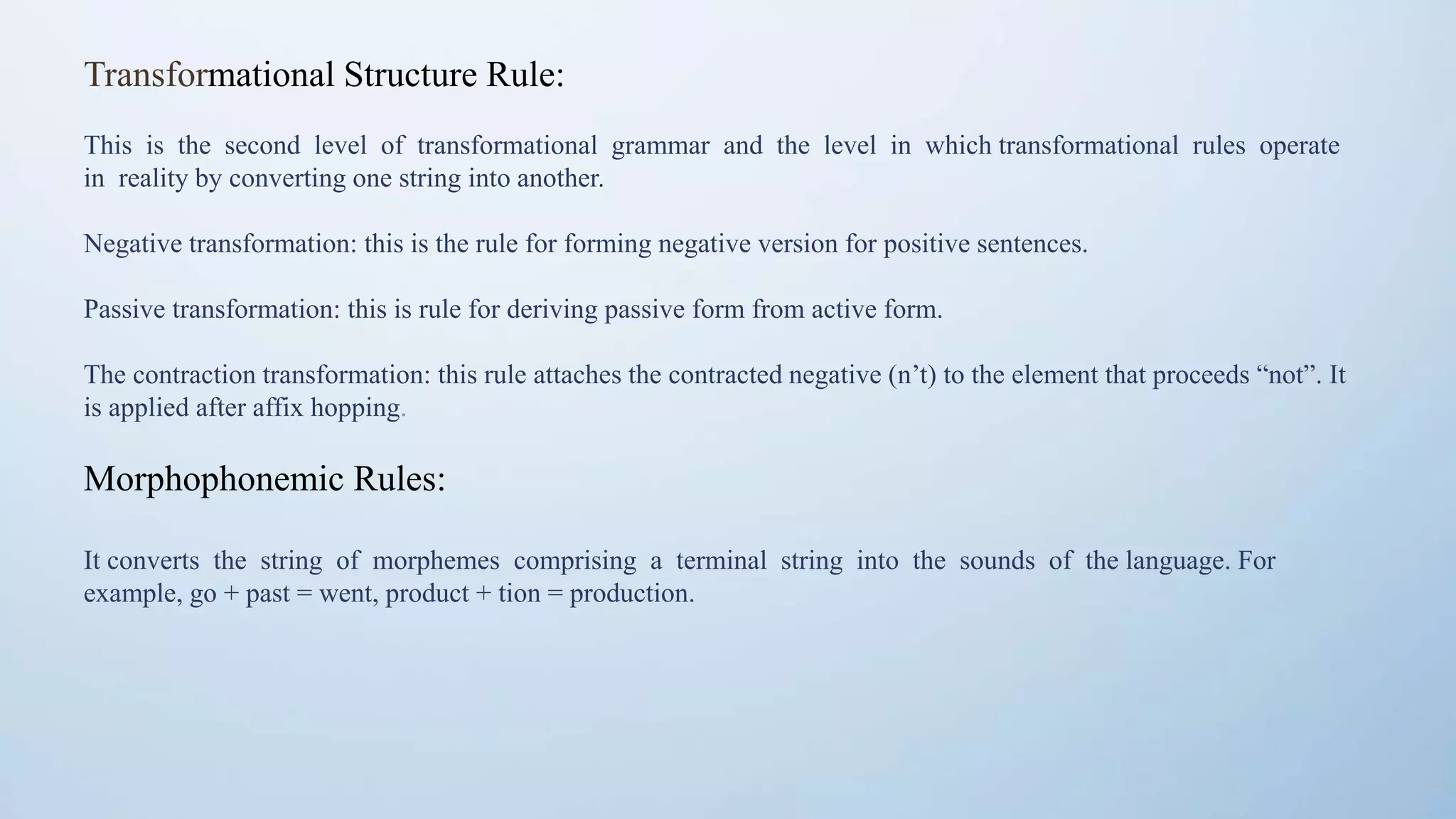 Transformational Generative Grammar | PPTX