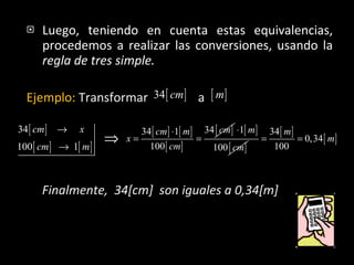 Transformación de Unidades y Ecuaciones de Primer Grado | PPT