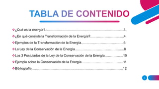 Transformacion de la energia | PPTX