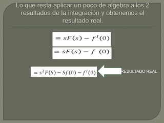 Transformada de laplace de segunda derivada | PPTX