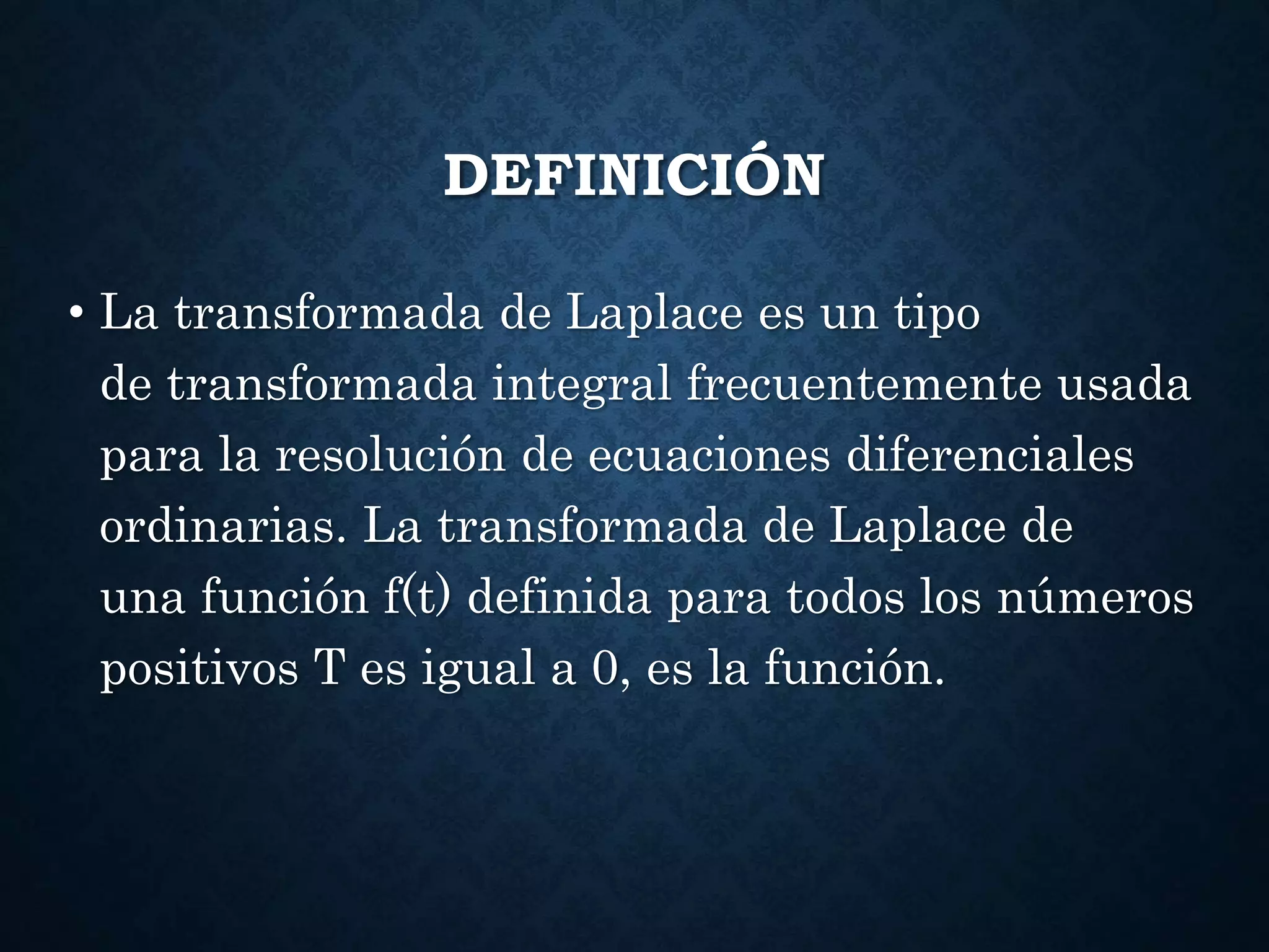 Transformada de Laplace | PPT