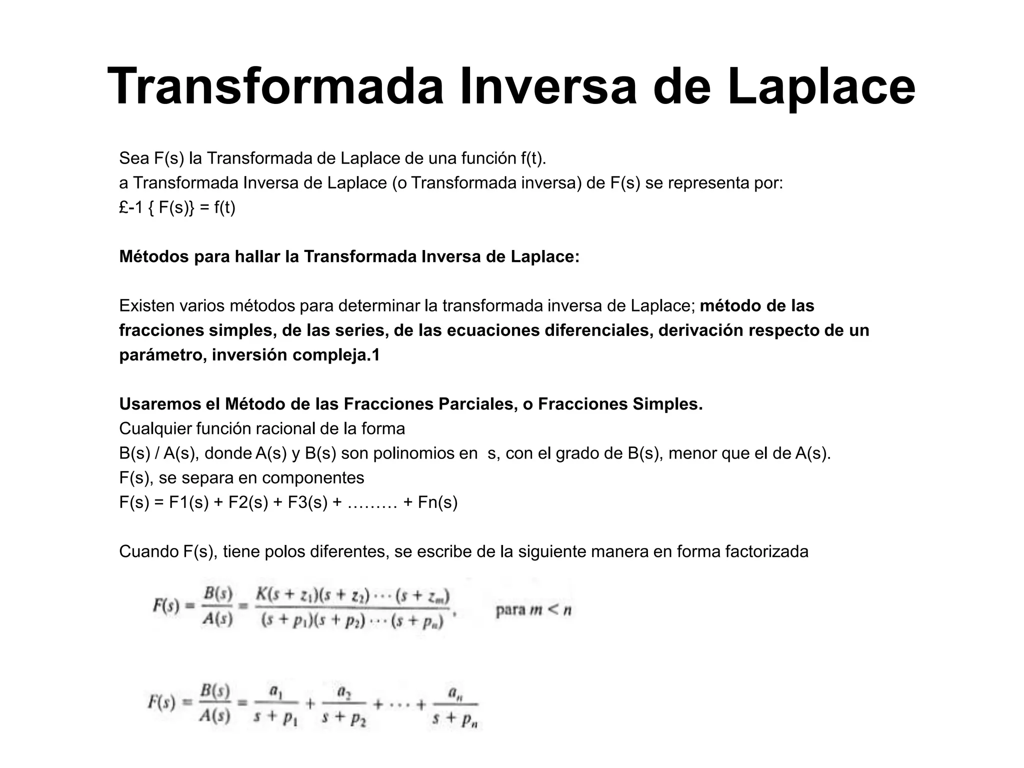 Transformada inversa de laplace | PPTX
