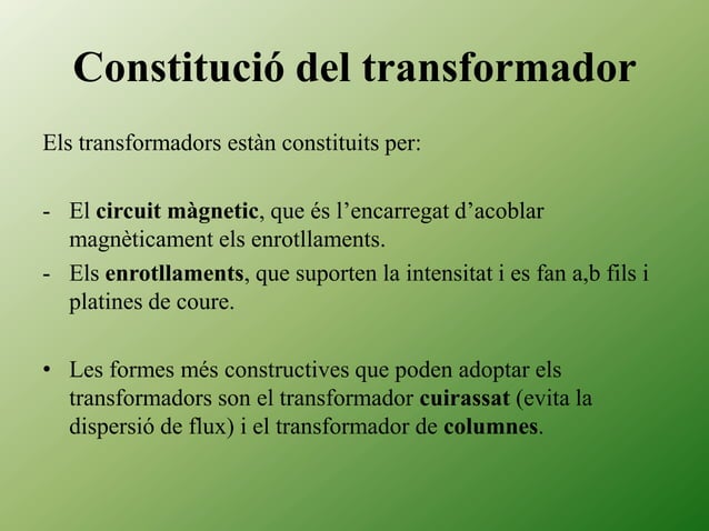Transformadors | PPTX