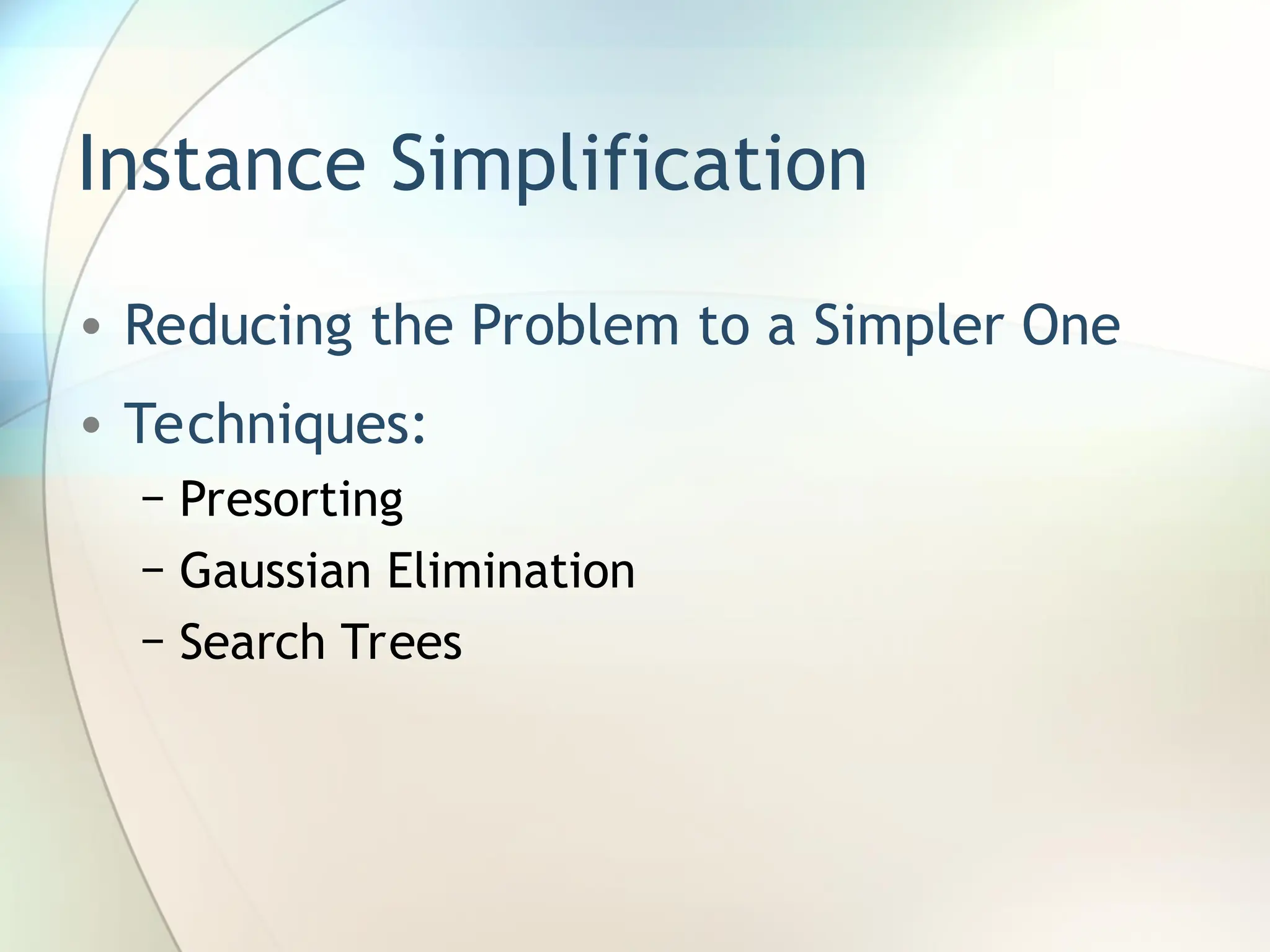 Transform and conquer (Saadiq Moola).ppt