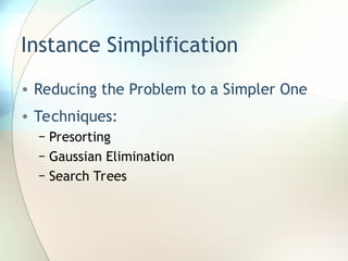 Transform and conquer (Saadiq Moola).ppt