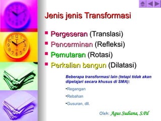 BAB Transformasi Matematika Kelas 9 Kurikulum K13 | PPT