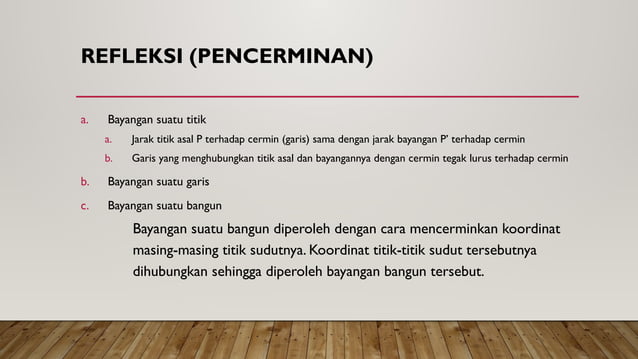 Transformasi geometri sederhana. Jenis-jenis | PPT