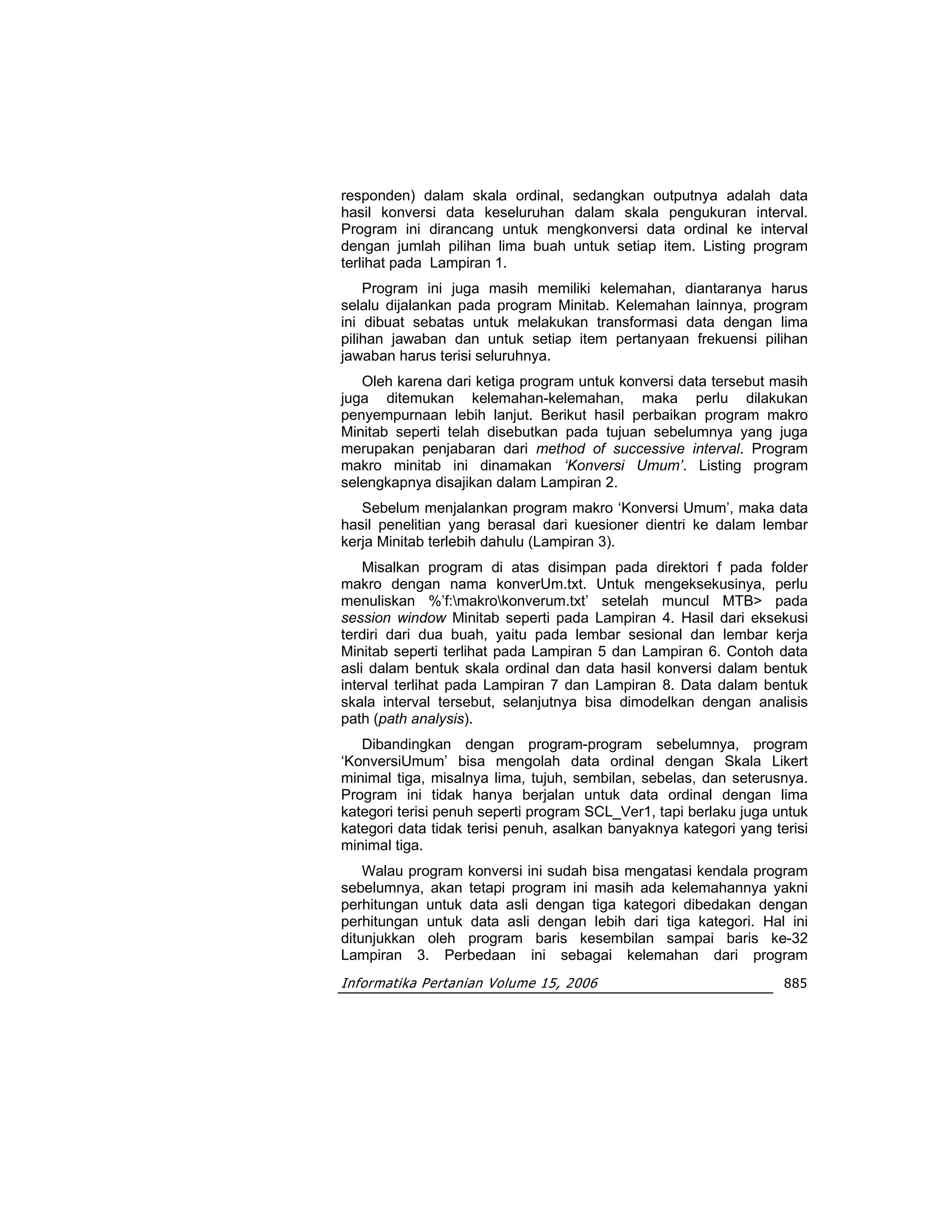 Transformasi data ordinal ke interval | PDF