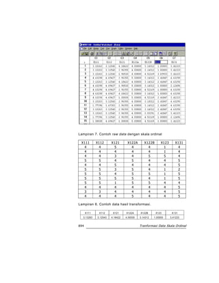 Transformasi data ordinal ke interval | PDF
