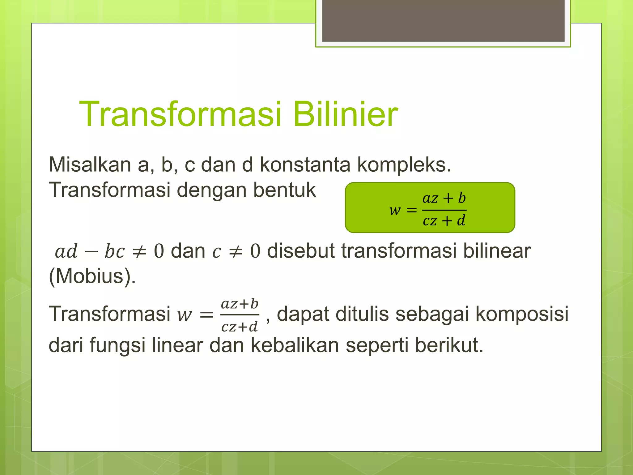Transformasi elementer | PPTX