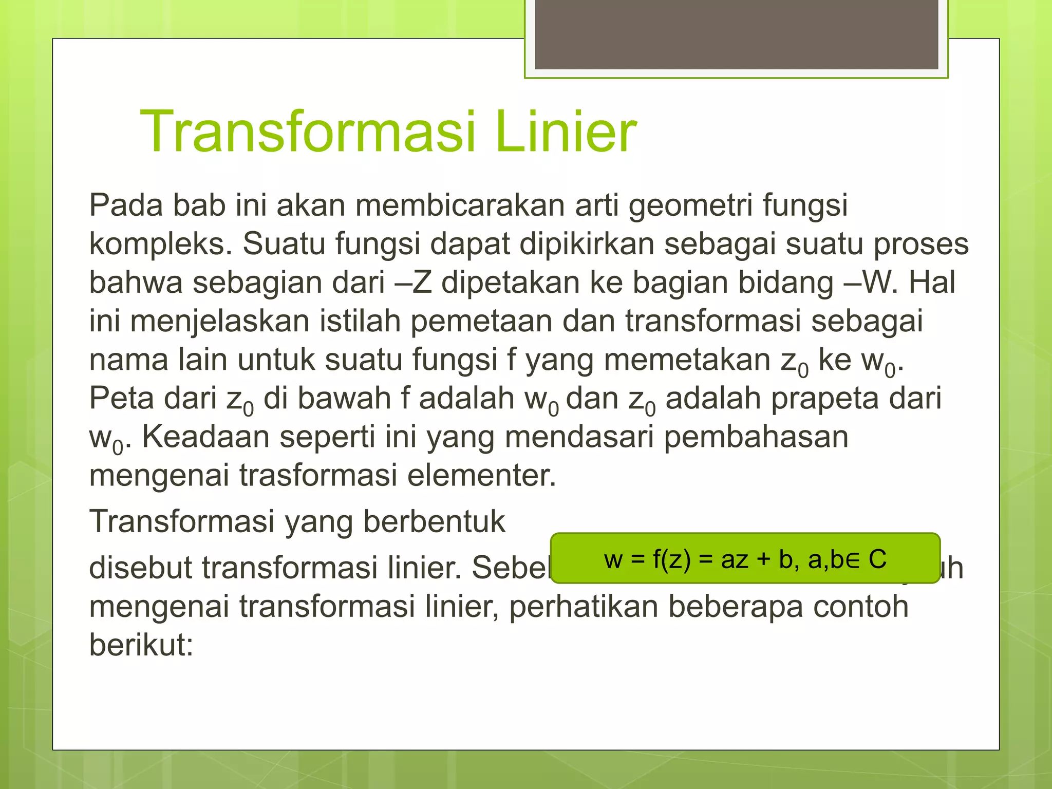 Transformasi elementer | PPTX
