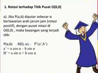 Transformasi geometri smk | PPTX