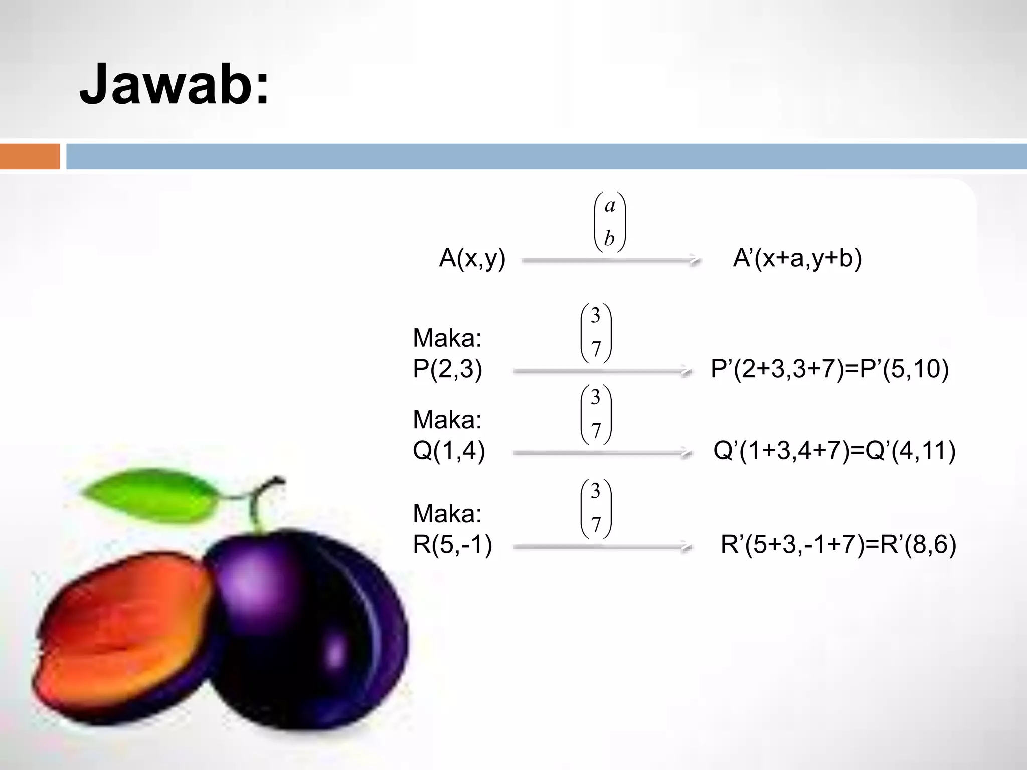 Transformasi geometri MATEMATIKA KELAS 12 SMA lengkap dengan contoh ...