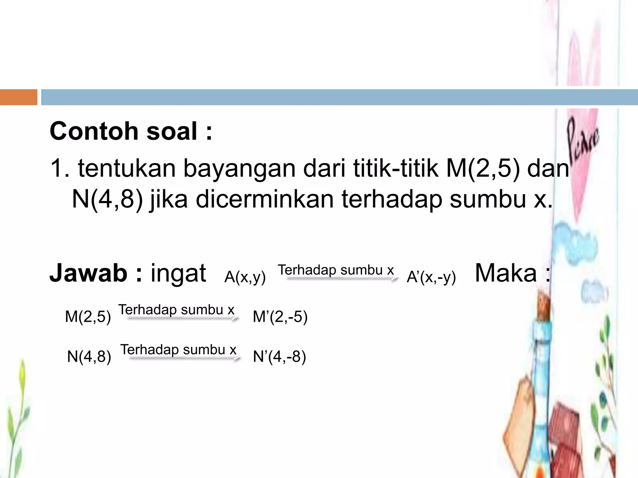 Transformasi geometri MATEMATIKA KELAS 12 SMA lengkap dengan contoh ...