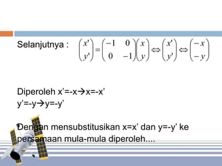 Transformasi geometri MATEMATIKA KELAS 12 SMA lengkap dengan contoh ...