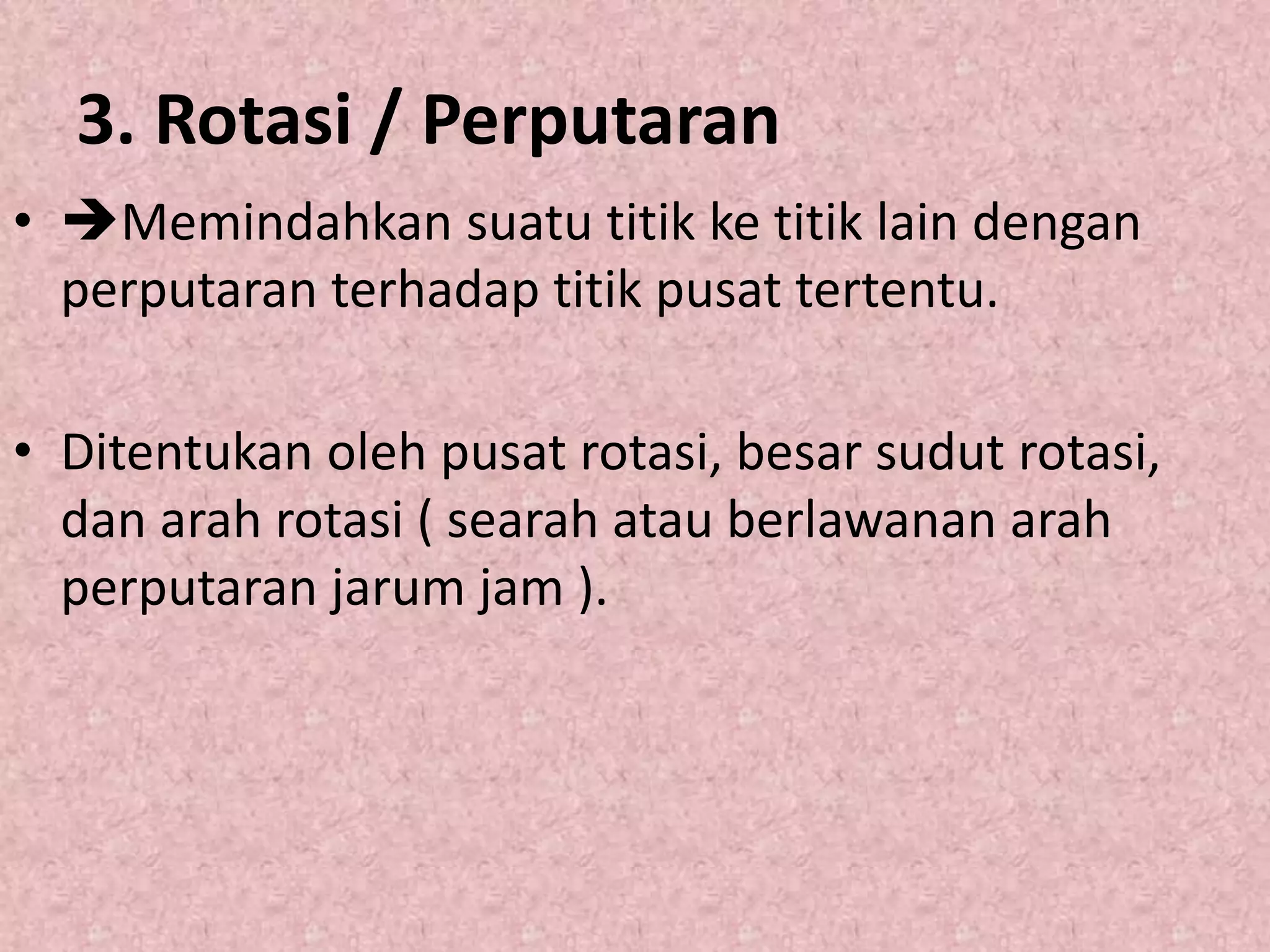 TRANSFORMASI GEOMETRI | PPTX