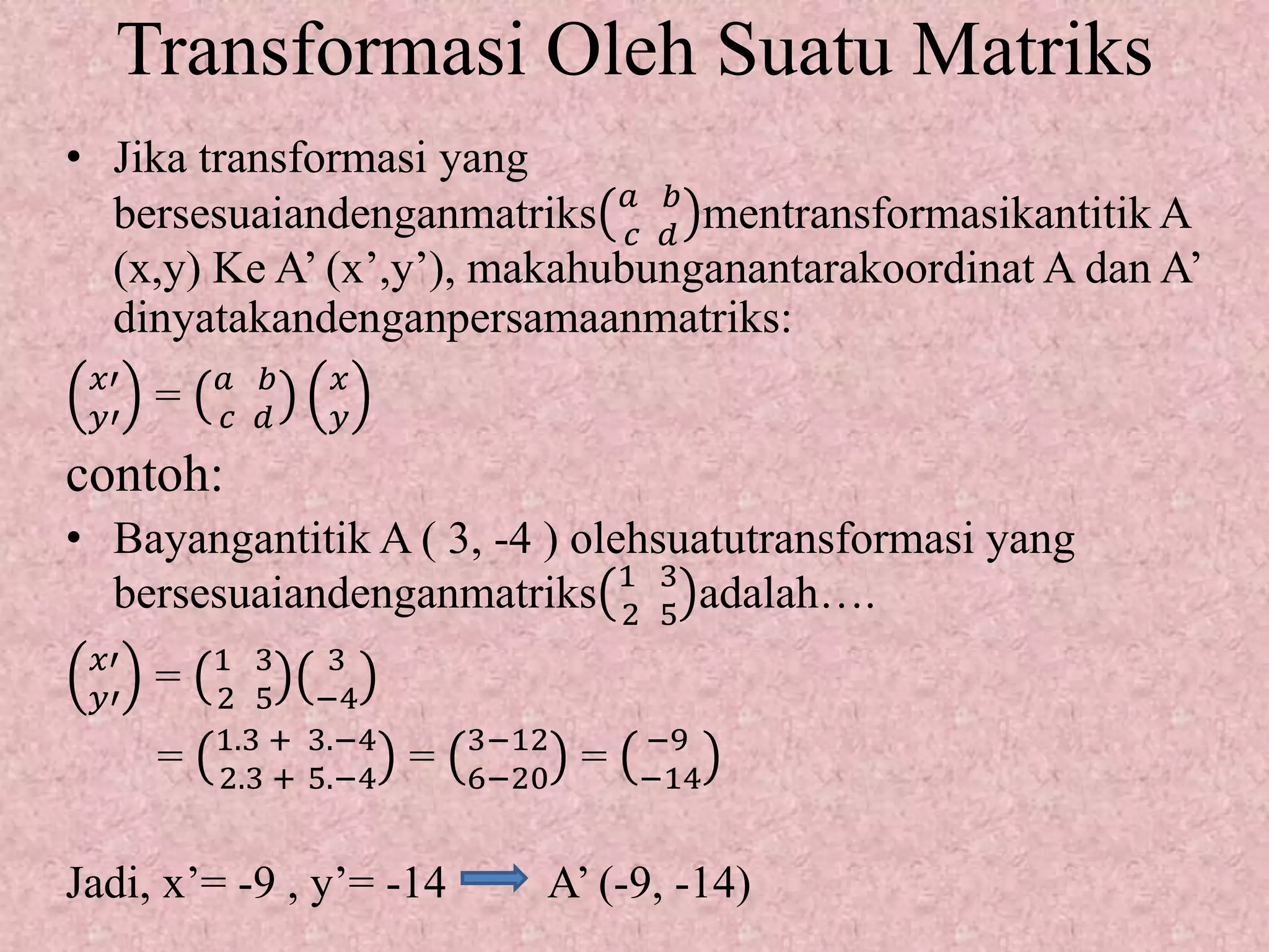 TRANSFORMASI GEOMETRI | PPTX