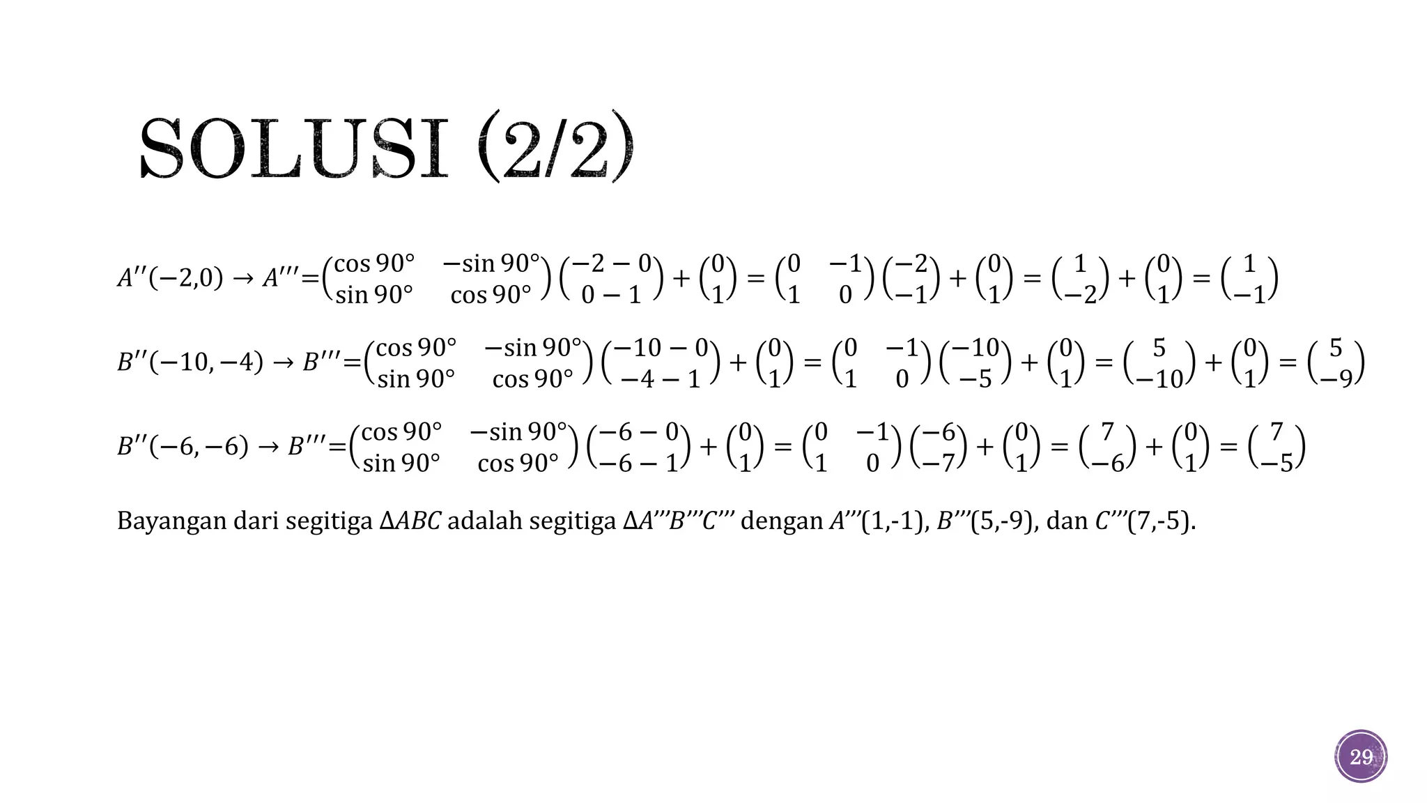 Transformasi Geometri: Refleksi, Dilatasi, Rotasi | PPTX