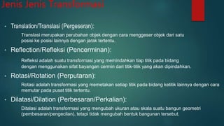 Transformasi Geometri SMA Global Prestasi (Denny,XI.Science.2) | PPTX