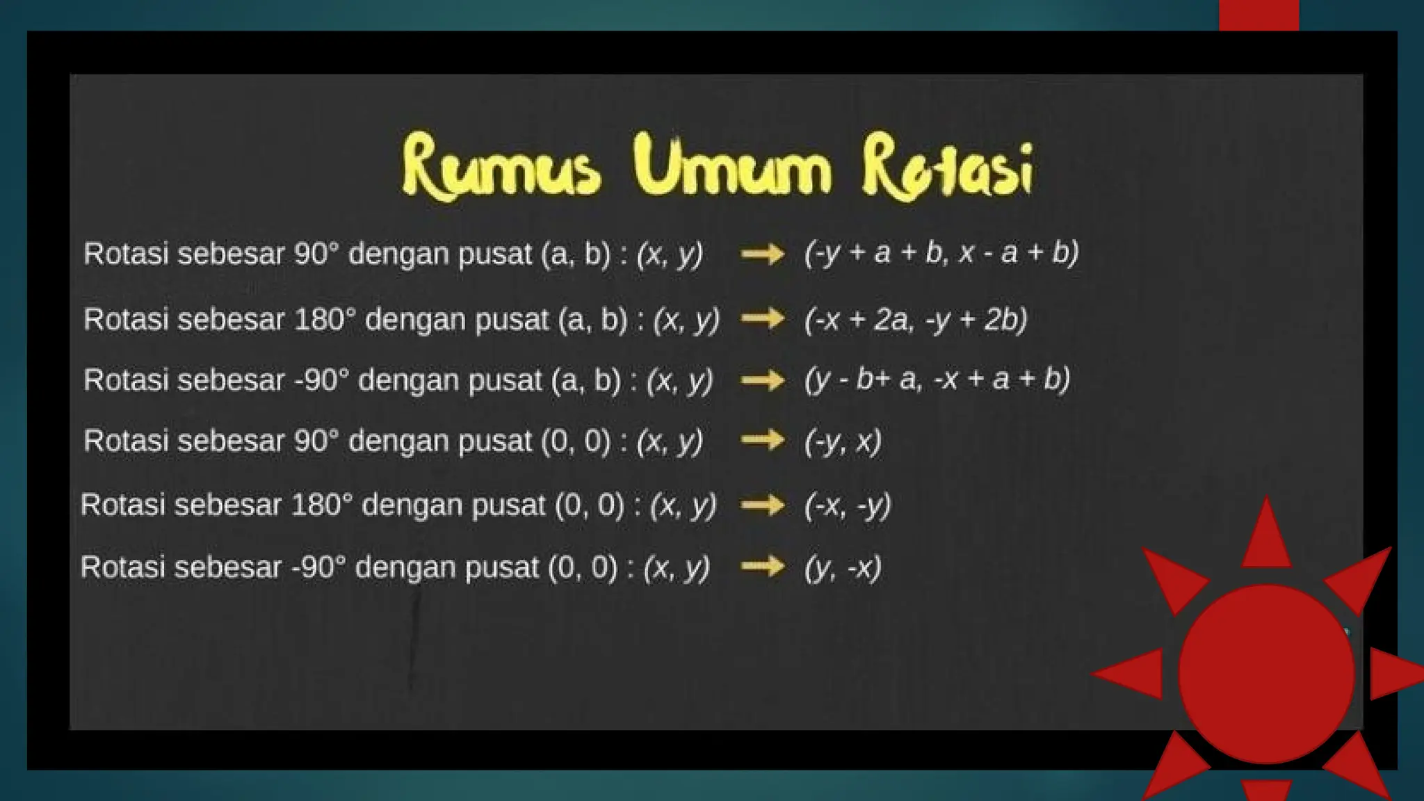 transformasi geometri kelas 9 semster 1 translasi rotasi refleksi dilatasi.pptx