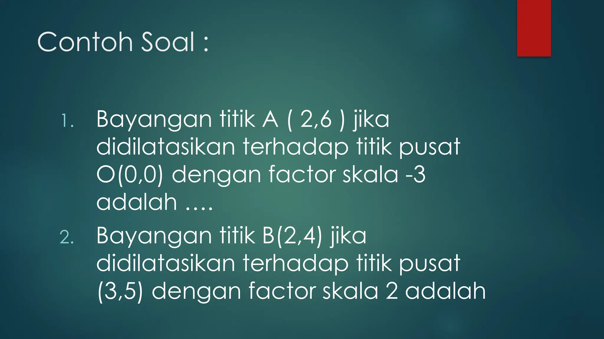 transformasi geometri kelas 9 semster 1 translasi rotasi refleksi ...