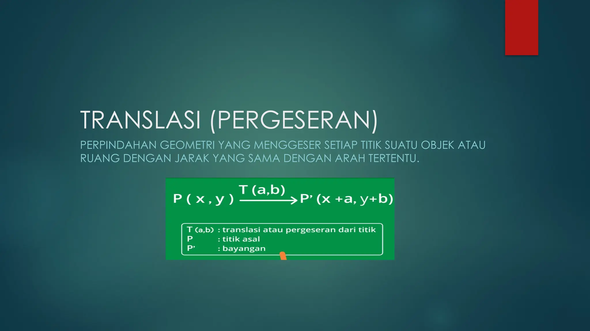 transformasi geometri kelas 9 semster 1 translasi rotasi refleksi ...