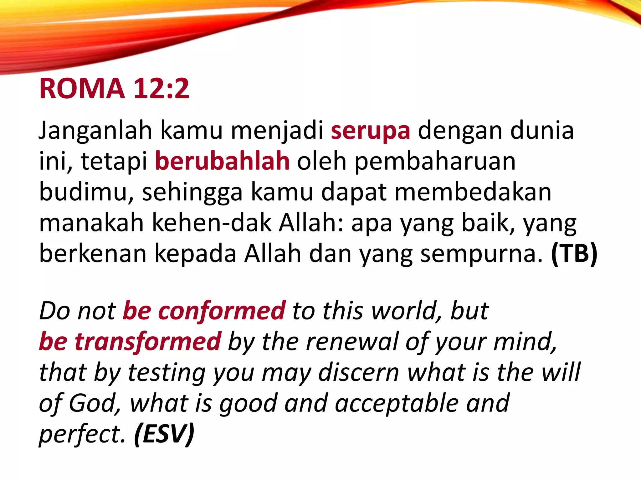 Transformasi Hidup 3 - Proses Transformasi | PPTX